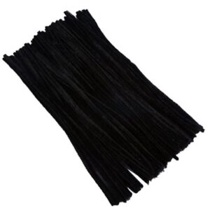 Black Pipe Cleaners 200 Pieces Chenille Stems for DIY Art Decorations Creative Craft (6 mm x 12 Inch)