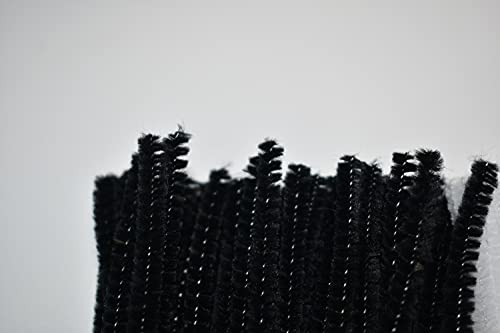 Black Pipe Cleaners 200 Pieces Chenille Stems for DIY Art Decorations Creative Craft (6 mm x 12 Inch)