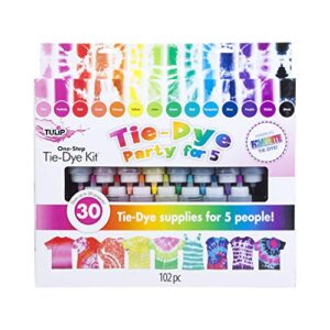 tulip one-step tie-dye kit 15-color party kit, standard, rainbow