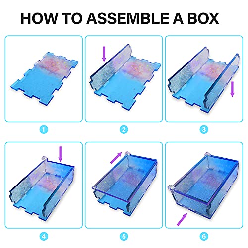 Vakoo Domino Molds for Resin Casting, Resin Domino Mold Set, Domino Mold and Domino Box Mold for DIY Personalized Dominoes, Dominoes Game Silicone Molds Set