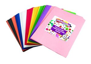 colorations color construction paper, smart pack, assorted color paper, colored paper, coloring paper, drawing, craft paper,classroom supplies, kids construction paper, 600 sheets,home,home school use