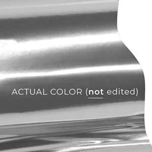 VViViD Chrome Silver Gloss DECO65 Permanent Adhesive Craft Vinyl for Cricut, Silhouette & Cameo (7ft x 11.8" Roll)