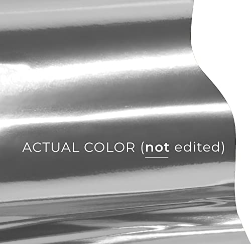 VViViD Chrome Silver Gloss DECO65 Permanent Adhesive Craft Vinyl for Cricut, Silhouette & Cameo (7ft x 11.8" Roll)