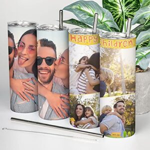 D·S 8 Pack Sublimation Tumblers 20 oz Skinny Stainless Steel Insulated Straight Sublimation Tumbler Blank with Straw, Lid, Brush and Shrink Wrap