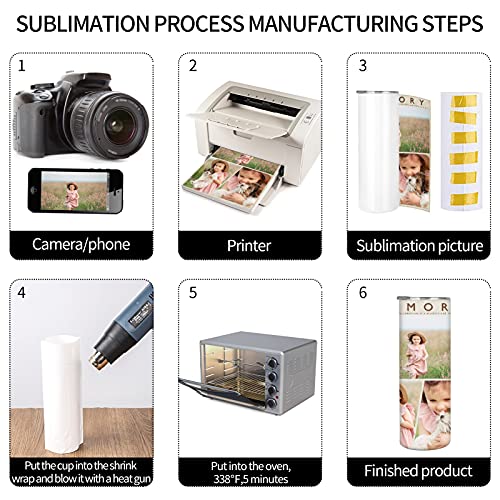 D·S 8 Pack Sublimation Tumblers 20 oz Skinny Stainless Steel Insulated Straight Sublimation Tumbler Blank with Straw, Lid, Brush and Shrink Wrap