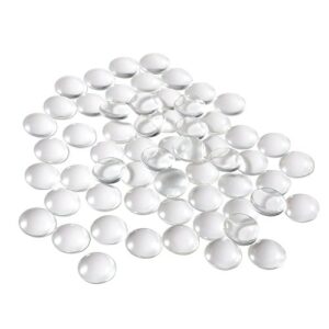 hautoco 60 pieces glass dome cabochons clear round cabochons tiles, non-calibrated round 1 inch/25mm for cameo pendants photo jewelry necklaces