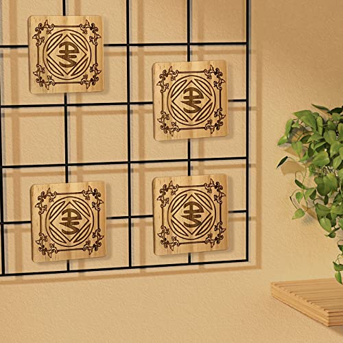 12 Pack Unfinished Wood Coasters, GOH DODD 4 Inch Square Blank Wooden Coasters Crafts Coasters for DIY Architectural Models Drawing Painting Wood Engraving Wood Burning Laser Scroll Sawing