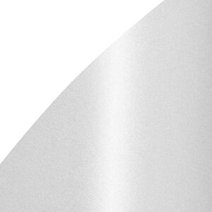 96 Sheets Pearl White Shimmer Cardstock, Metallic Paper for Scrapbook & Crafts, 8.5 x 11 in