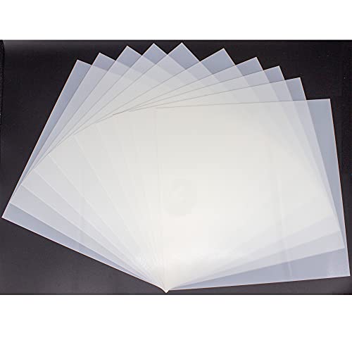 10PCS 10mil Blank Mylar Stencil Sheets,12X12 inch Milky Translucent PET Blank Stencils Sheets,Template Material for Cutting Machines, Laser Cutting, Food-Safe Craft Plastic