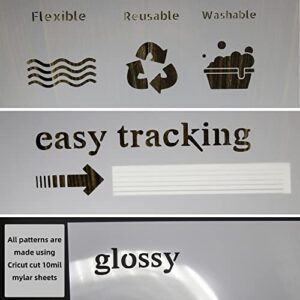 10PCS 10mil Blank Mylar Stencil Sheets,12X12 inch Milky Translucent PET Blank Stencils Sheets,Template Material for Cutting Machines, Laser Cutting, Food-Safe Craft Plastic