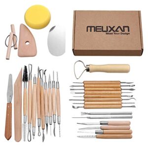 meuxan 30pcs pottery tools clay sculpting tool set