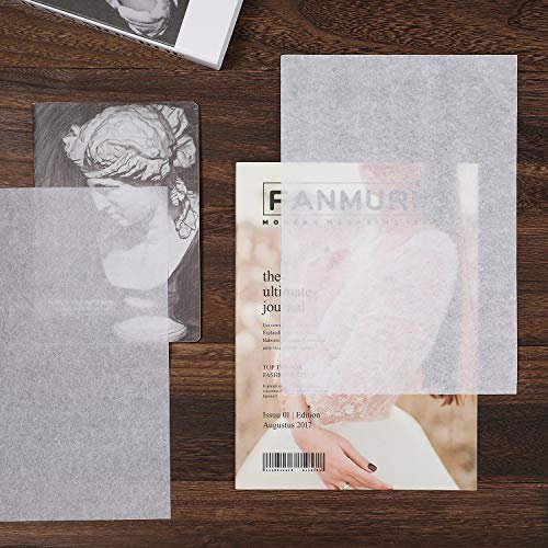 200 Sheets Tracing Paper 8.5 x 11 inches Artists Tracing Paper White Trace Paper Translucent Clear Carbon Paper for Pencil Sketching Tracing Printing Drawing Animation