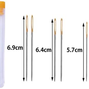 Set of 16 Bookbinding Kit Tools Set Bone Folder Paper Creaser, Waxed Thread, Awl, Large-Eye Needles for DIY Bookbinding Crafts and Sewing