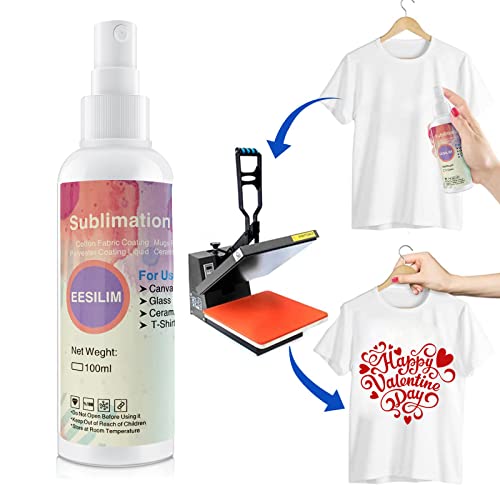 Coating Spray for Cotton Shirts,100ML Poly T Plus Spray for Cotton Blanks Shirts Polyester Tote Bag, Super Print Adhesion & Quick Dry Waterproof High Gloss Finish