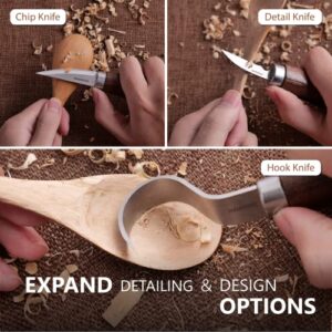 Wood Whittling Kit for Beginners - Experience Ideal for Novice Wood Carvers, Complete with 3 Carving Knives, 8 Basswood Blocks, and Safety Gloves. A Great Wood Carving Tools Set for Adults and Kids