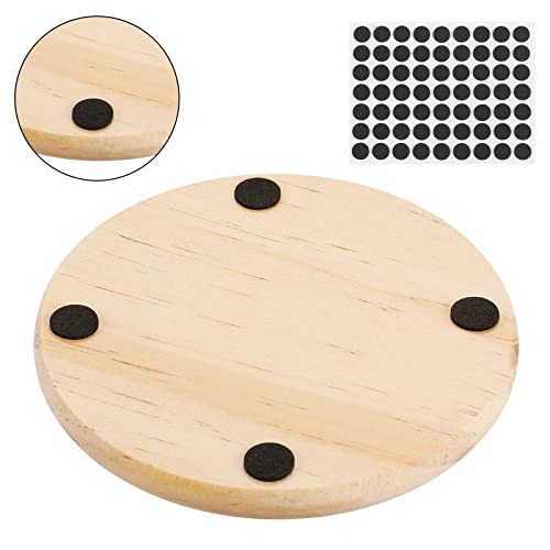 24 Pack Unfinished Wood Coasters, GOH DODD 4" Wood Slices for Nature Crafts & Wedding Decoration, Blank Coasters Wood Kit for DIY Architectural Models Drawing Painting Wood Engraving, Round