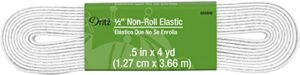 dritz notions elastic non roll 1/2″x4yd wht ,white