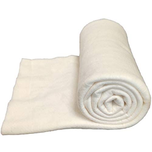 PLANTIONAL Natural Cotton Batting for Quilts: 59-Inch x 79-Inch Light Weight Purely Natural All Season Quilt Batting for Quilts, Craft and Wearable Arts