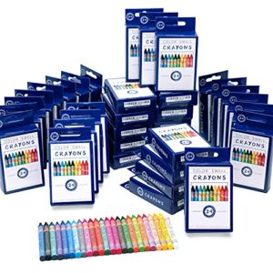 color swell bulk crayon packs – 36 boxes of 24 vibrant colored crayons of teacher quality durable bulk crayons for classroom and home