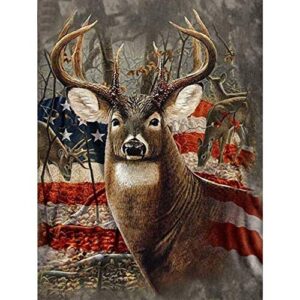 diy 5d diamond painting by number kits,full drill crystal rhinestone embroidery pictures arts craft for home wall decoration deer 11.8×15.7inches