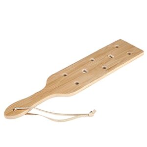 Bamboo Wood Paddle Lightweight Wooden Paddle with Airflow Holes, 13.3 Inch