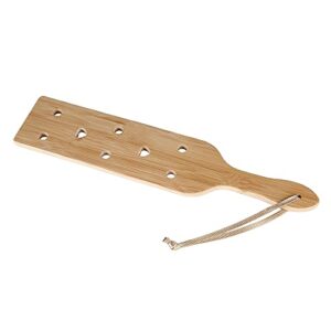 Bamboo Wood Paddle Lightweight Wooden Paddle with Airflow Holes, 13.3 Inch