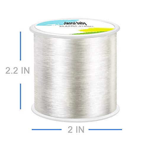 320 FT Jewelry Cord, Elastic Bracelet Rope Crystal Beading Cords, Transparent and Shiny Elastic Beaded Line, Can Easily Pass Through Beaded Jewelry, Suitable for DIY Jewelry Making, Bracelet Making