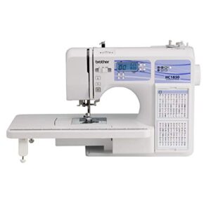 brother hc1850 sewing and quilting machine, 185 built-in stitches, lcd display, 8 included feet