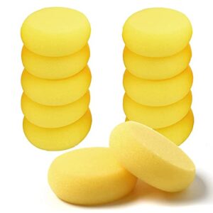 12 pcs round painting sponge wafjamf 2.96inch yellow craft sponges clay sponge for face painting art crafts