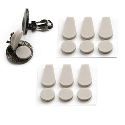 Clip on Earring Pads | Adhesive Paddle and Dot Foam | 3 Pairs | Go Betweens | E'arrs