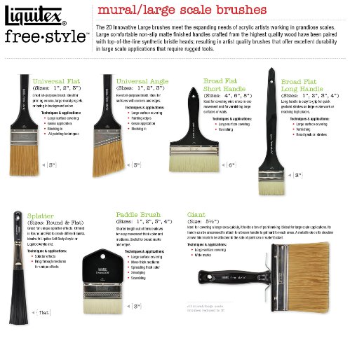 Liquitex 1301003 Professional Freestyle Large Scale Brush, Paddle 3-inch, Black