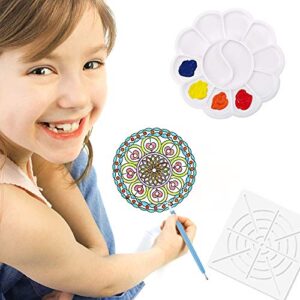 Augshy 19pcs Mandala Dotting Tools Set Pen Dotting Tools Mandala Stencil Ball Stylus Paint Tray for Painting Rocks, Coloring, Drawing and Drafting