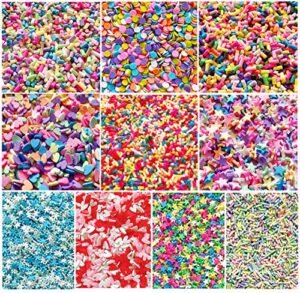 ehope 120g fake sprinkles polymer sprinkles faux sprinkles resin sprinkles clay sprinkles for resin fake candy sprinkles for nail art diy crafts cake phone case( 10 colors-120g )