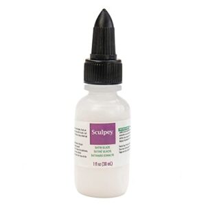 Sculpey® Satin Glaze, Non Toxic, 1 fl oz. bottle with precise flow twist cap. Will add a satin finish to your baked polymer oven-bake clay creations!