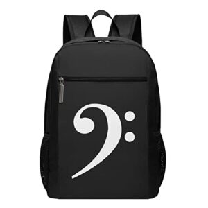 Bass Clef Music Logo Backpack, School, Travel, Sport, Work, Bookbag Laptop Backpack - 17inch