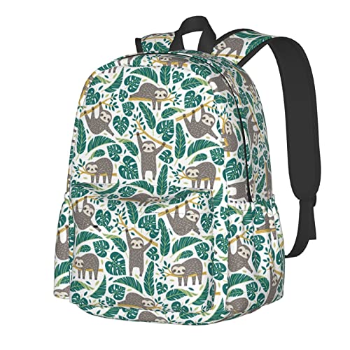 Sloth Backpacks for Girls Follow Your Dream Palm Tree, Sloth, Size Large