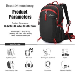 MOUNTAINTOP 40L Hiking/Camping Backpack for Men Women