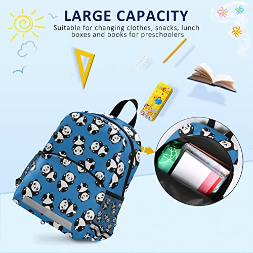 Fisyme Panda Bear Backpack Schoolbag Kids Daypack Toddler Travel School Bag Small Mini Backpacks for Kindergarten Preschool Nursery Children Boys Girl with Chest Strap