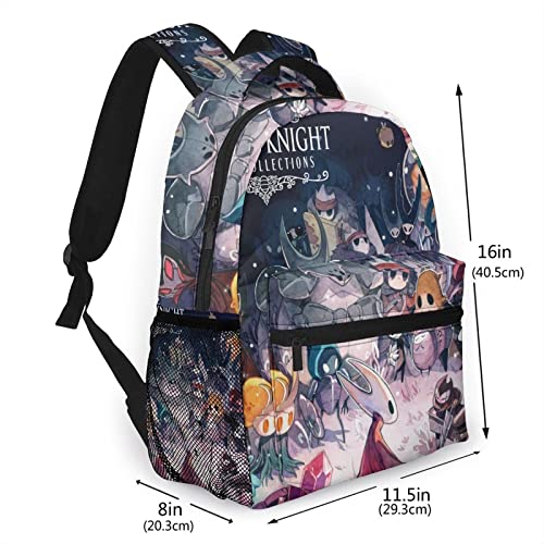 Casual Backpack Hollow_Dark_Knight Large Capacity Schoolbag Shoulders Bag Daypack For Adults And Children