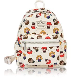 loungefly harry potter chibi characters all over print mini backpack