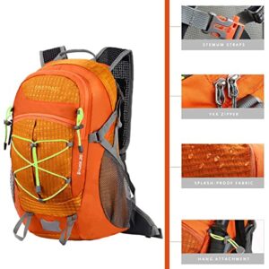 LOCALLION Hiking Daypack, 20L Cycling Biking Backpacks, Detachable Backboard, Travel Daypacks for Skiing Trekking Camping