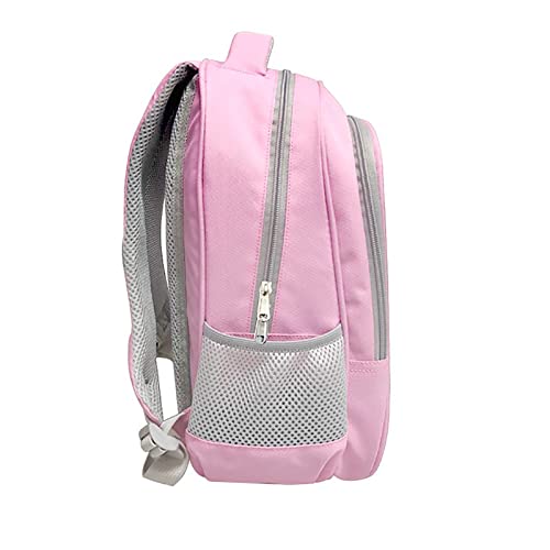 Custom 13 Inch Schoolbag TurnRed Anime Reflective Stripe Pink Girls Backpack