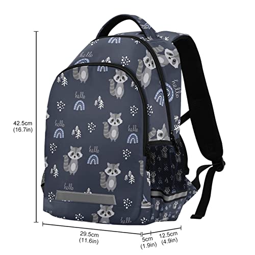 Cute Raccoon Kids Backpack for Boys Space Animal Unicorn Backpacks Preschool Toddler BookBags Kindergarten Elemetary School Bags