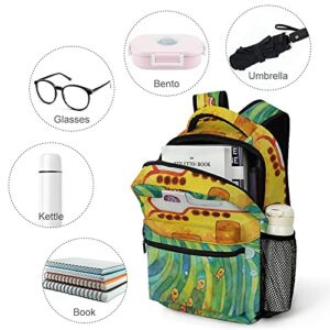 FunnyStar Yellow Submarine Large Capacity Study Backpack Book Bag Daypack With Adjustable Padded Straps For Travel School Camping