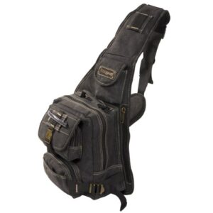 EuroSport Cargo Sling Backpack Black Canvas Bag