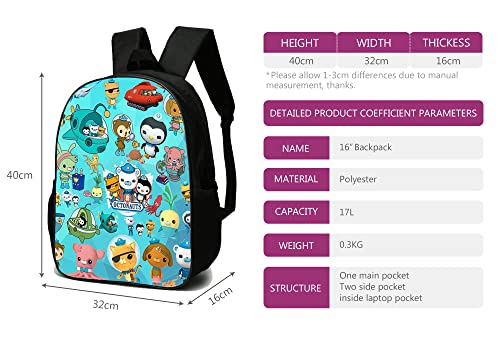 Cartoon Backpack Boys Girls Bookbag Waterproof Lightweight Dayback Travel Hiking Laptop Backpacks 16 inch