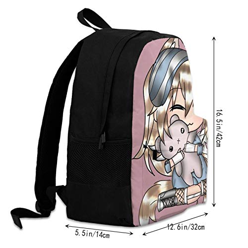 Inspired By Gacha-Life Adult Backpack Teen Men Women Outdoor School Bag Travel Outing Luggage Bag Black One Size