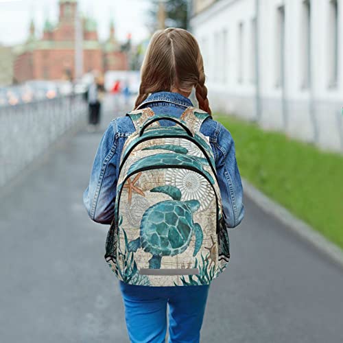 Ocean Sea Turtle Backpacks Travel Laptop Daypack School Book Bag for Men Women Teens Kids