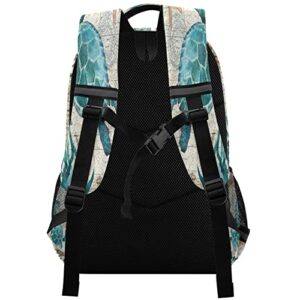 Ocean Sea Turtle Backpacks Travel Laptop Daypack School Book Bag for Men Women Teens Kids