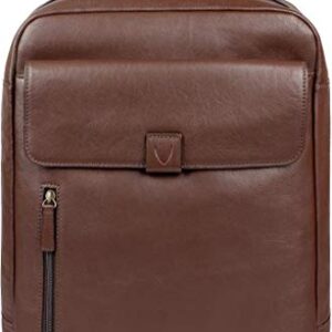 Hidesign Aiden Large Multi-functional Leather 17 Inch Laptop Backpack (Brown)